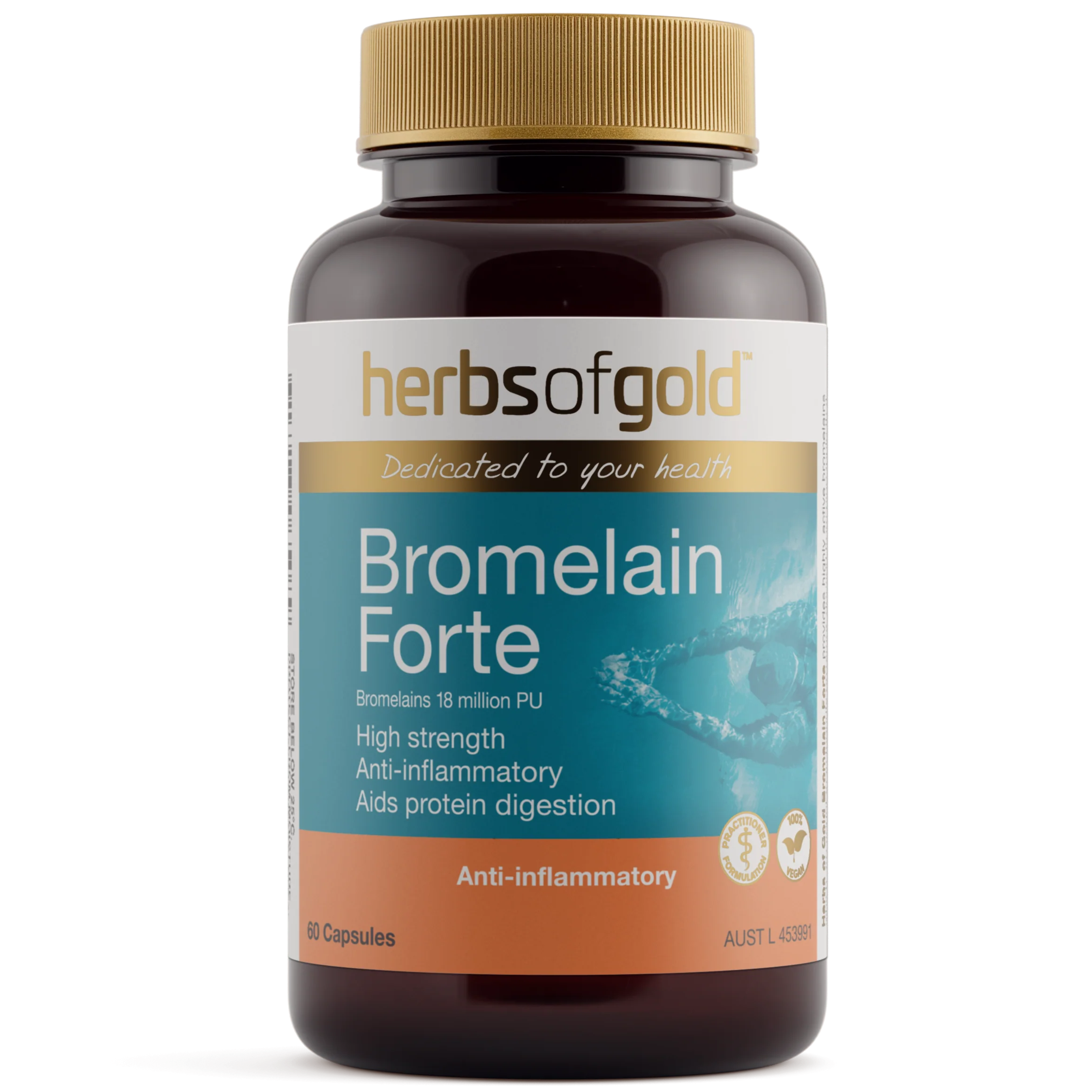 Herbs Of Gold Bromelain Forte 60c – About Me Organics