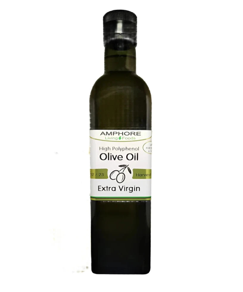 Amphore High Polyphenol Extra Virgin Olive Oil 500ml – About Me Organics