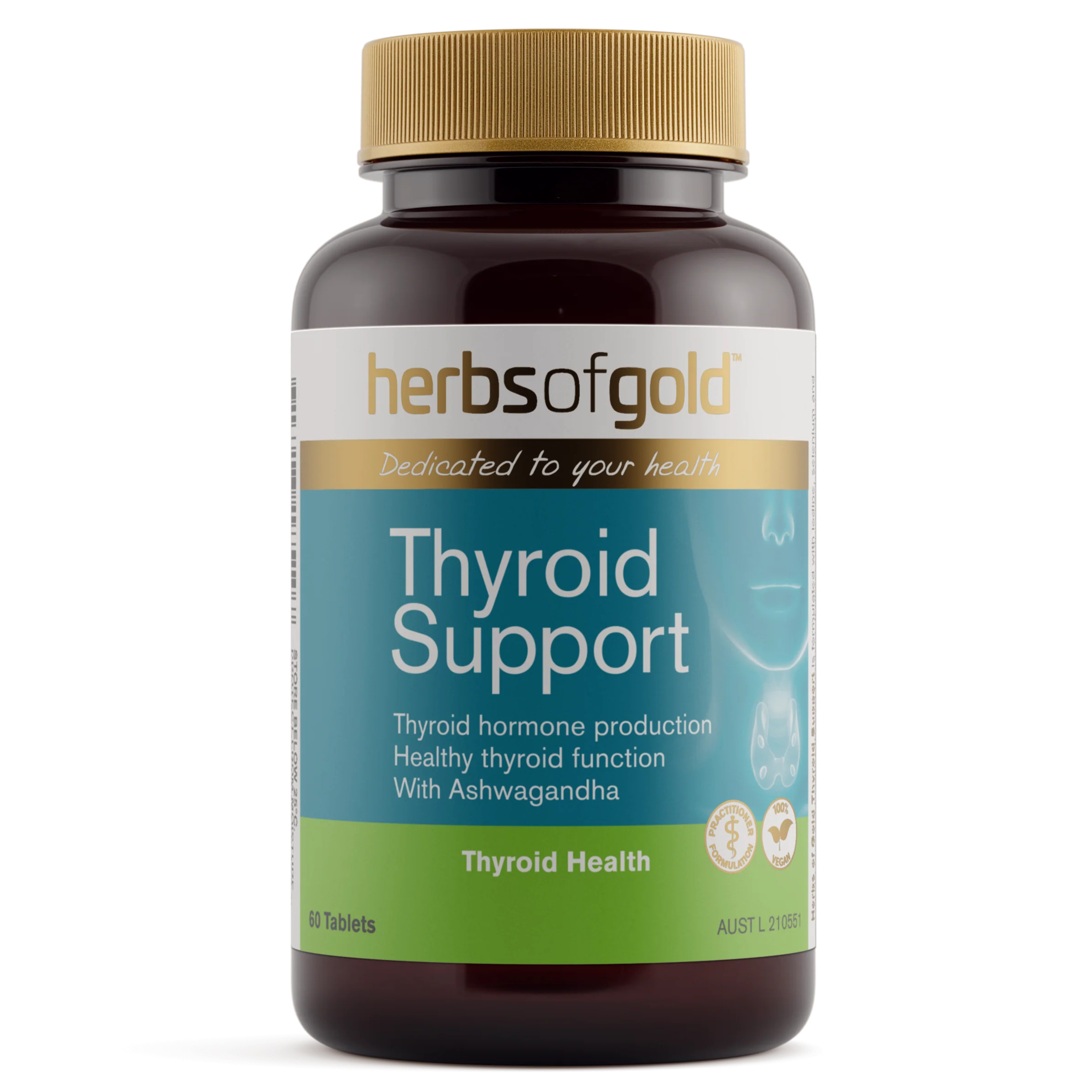 Herbs Of Gold Thyroid Support 60t – About Me Organics