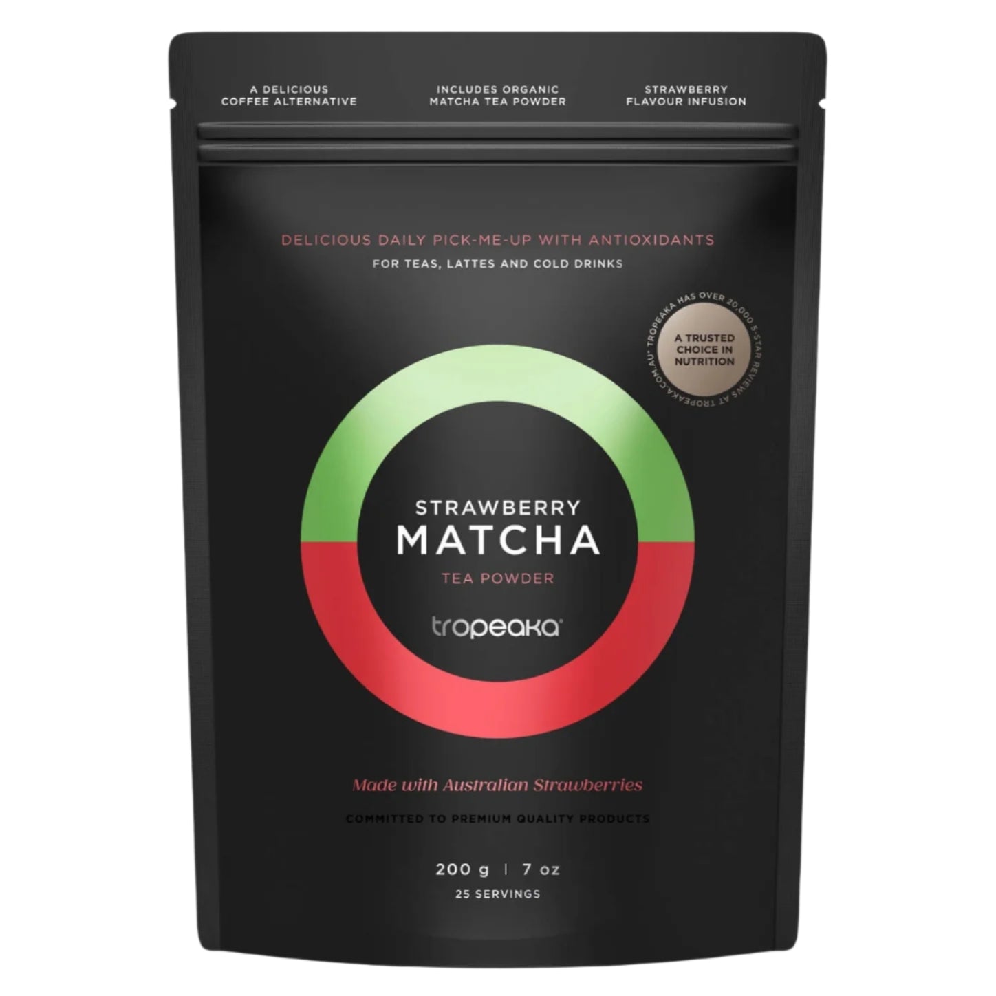 Tropeaka Strawberry Matcha Powder 200g – About Me Organics
